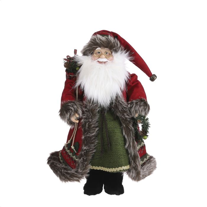 Gammeldags julemand 45 cm – flot og detaljeret figur – Juleeventyr
