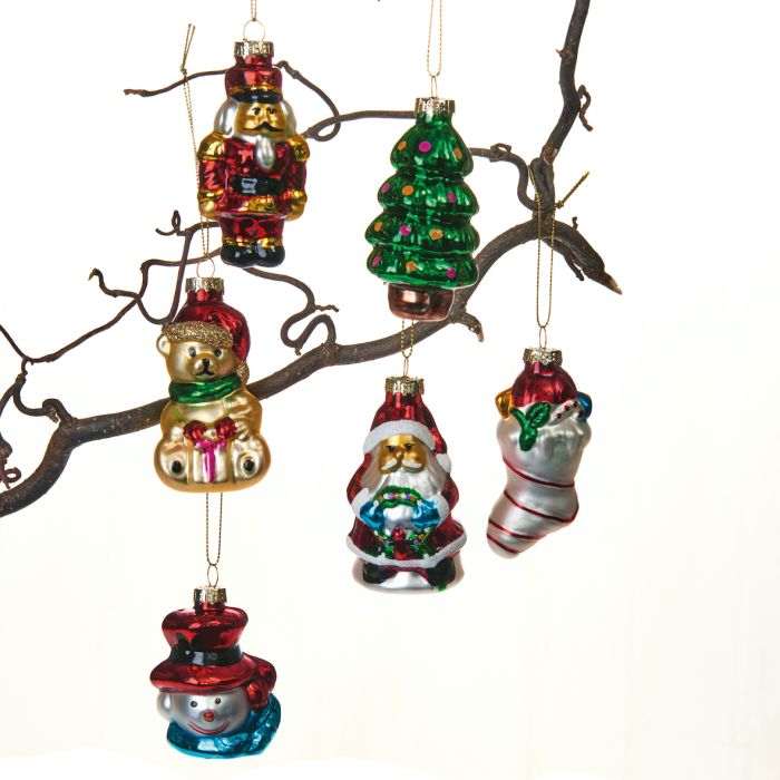 Julefigurer glas 6 forskellige figurer – Juleeventyr
